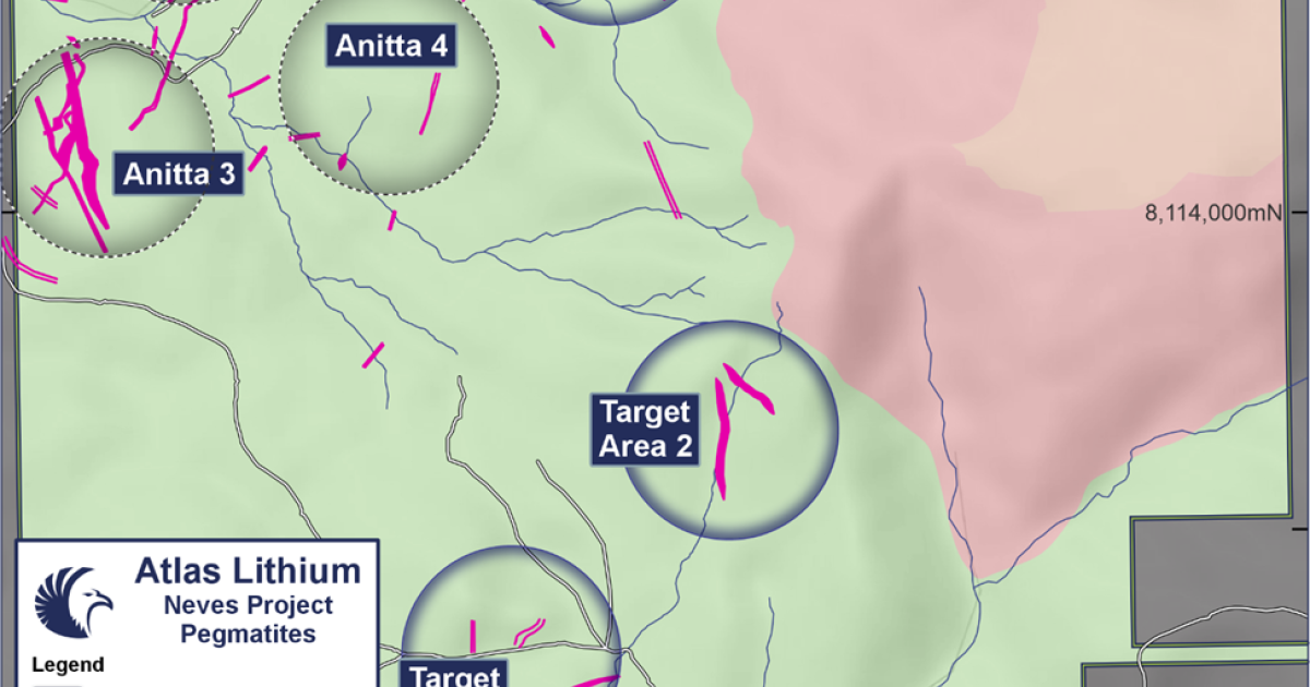 LÍTIO | Atlas Lithium identifica mais seis áreas-alvo em Neves | Brasil ...